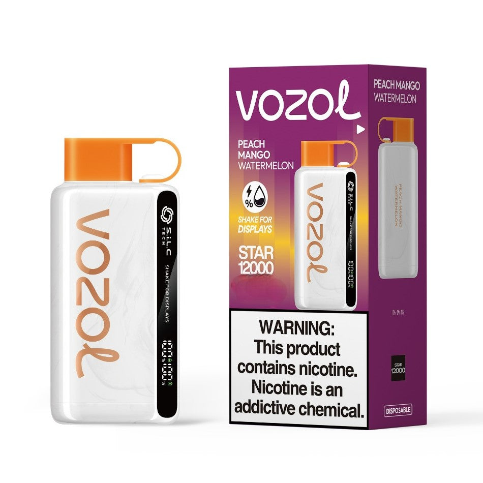 VOZOL STAR 12000 - PEACH MANGO WATERMELON – Om Vapor VOZOL STAR 12000 - PEACH MANGO WATERMELON – Om Vapor